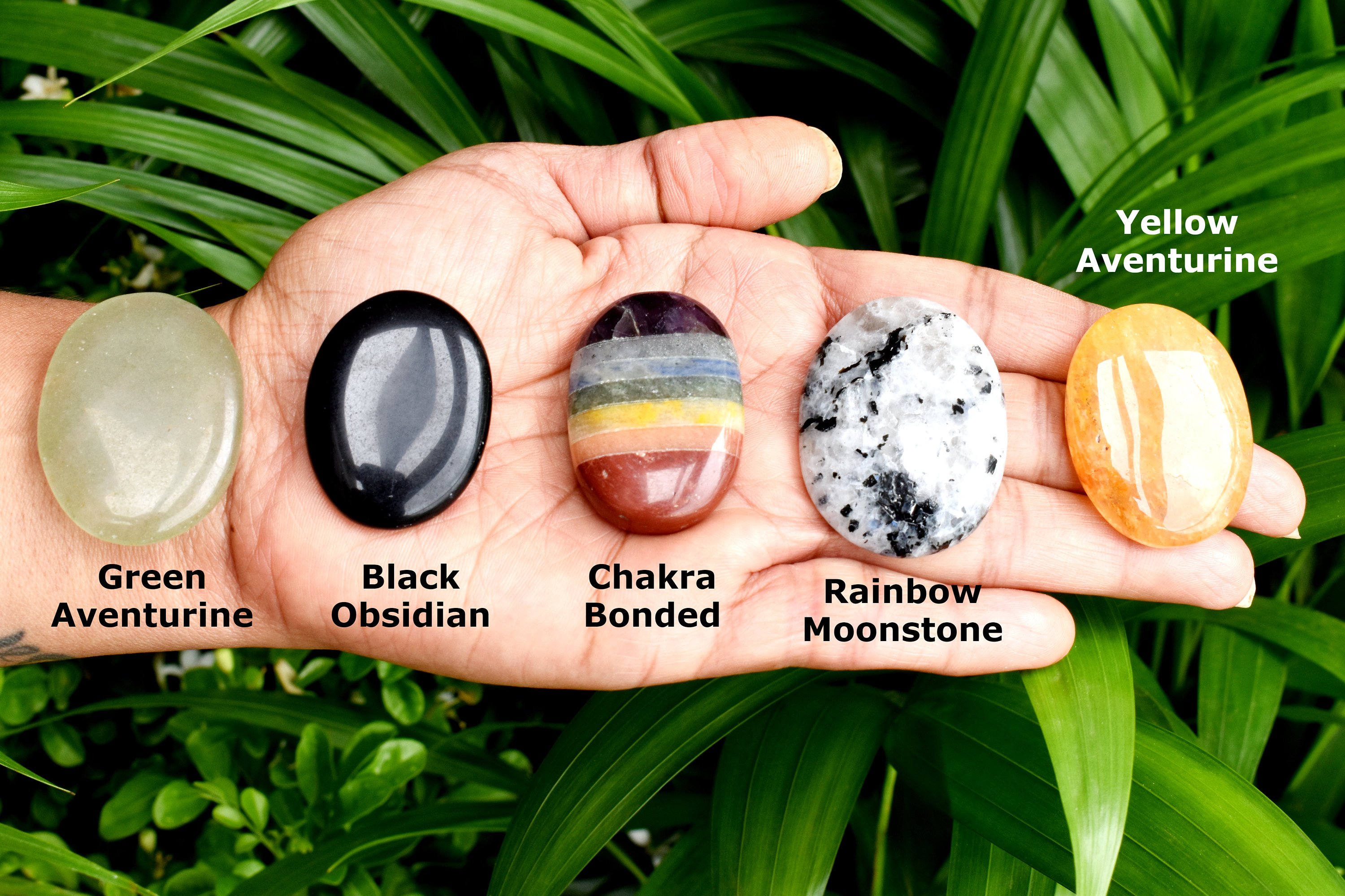 Natural Hand Carved Crystal Worry Stones Choose Your Polished - Etsy