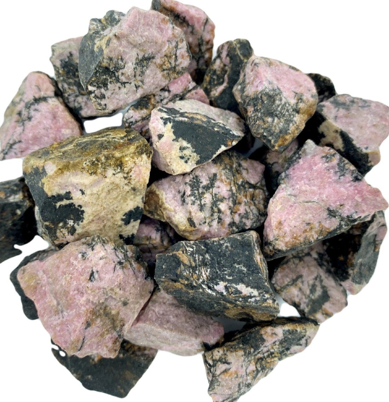 Rhodonite Rough Natural Stones 1 Inch Rhodonite Raw Stones - Etsy