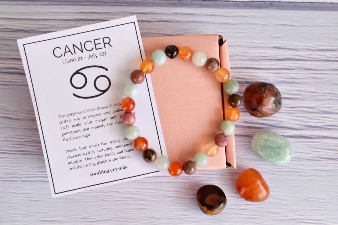 Wholesale 5 Kits CANCER Zodiac Crystals Kit, CANCER Birthstones Tumbled ...