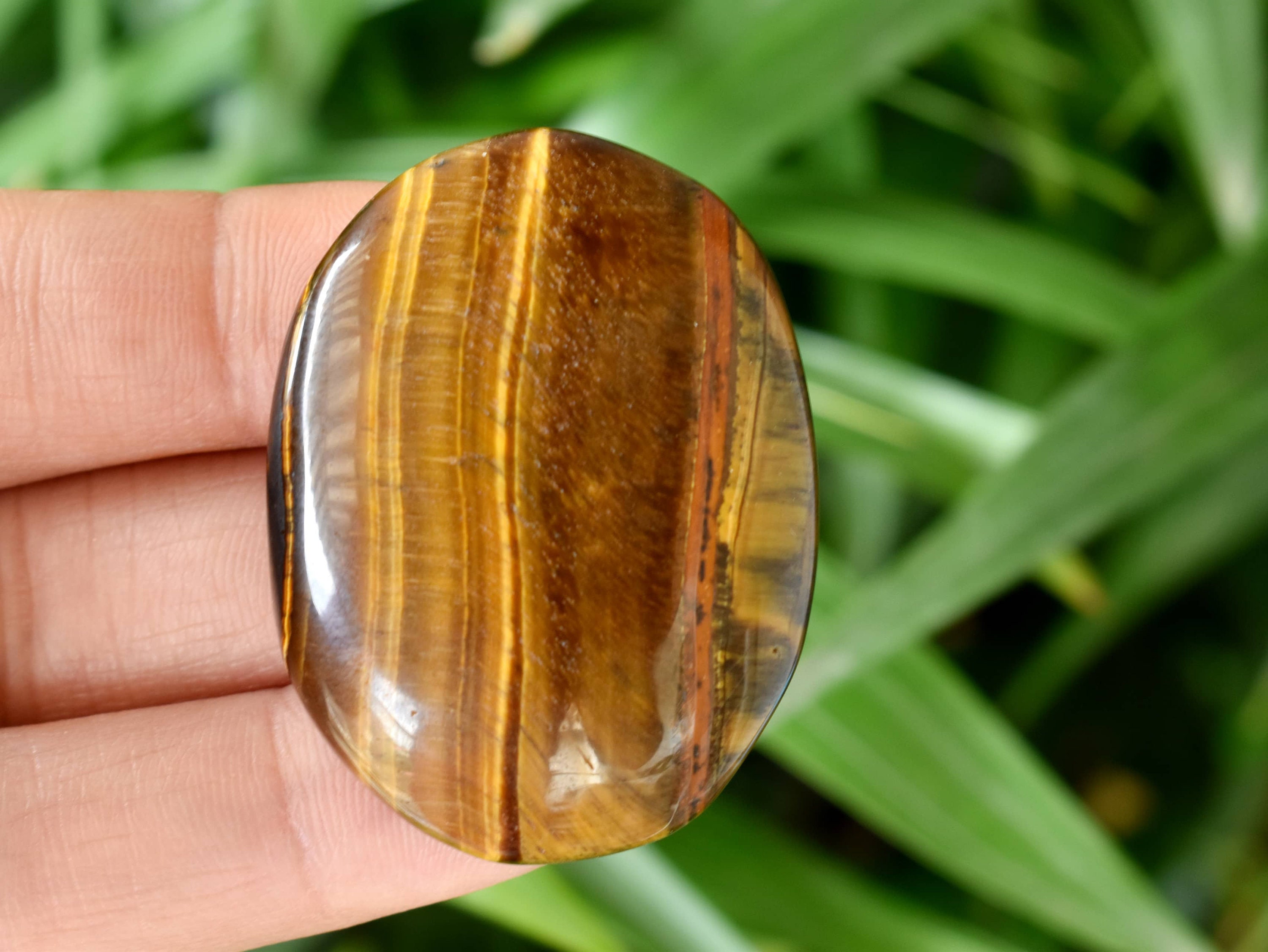 One 1 Tiger Eye Worry Stone for Crystal Healing Pocket - Etsy
