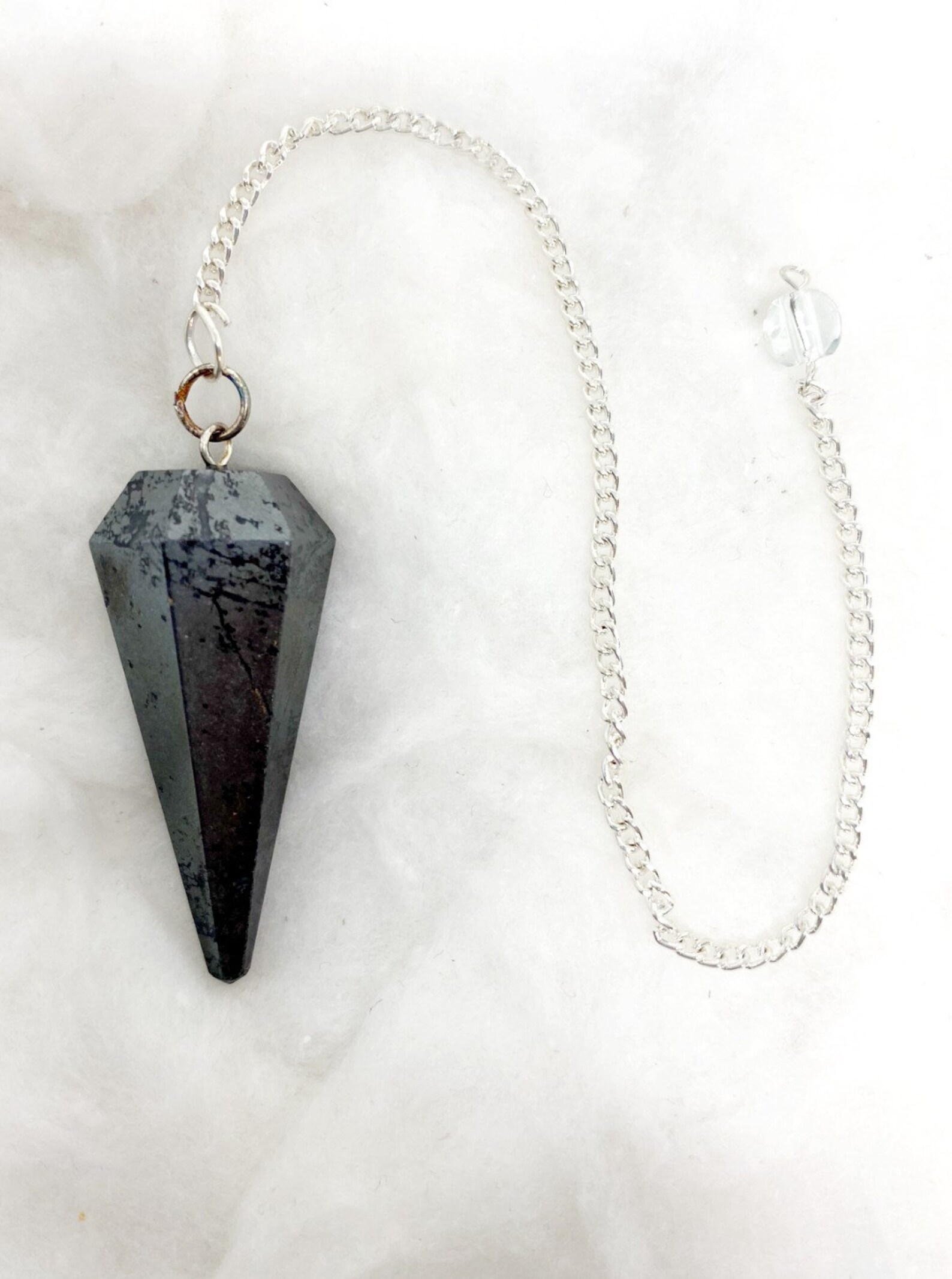 Hematite Faceted Cone Pendulum Healing Dowsing Crystal | Etsy