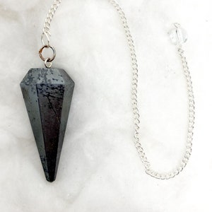 Hematite Faceted Cone Pendulum Healing Dowsing Crystal | Etsy