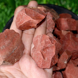 Red Jasper Rough Stones 1inch Raw Gemstones, Natural Red Jasper ...