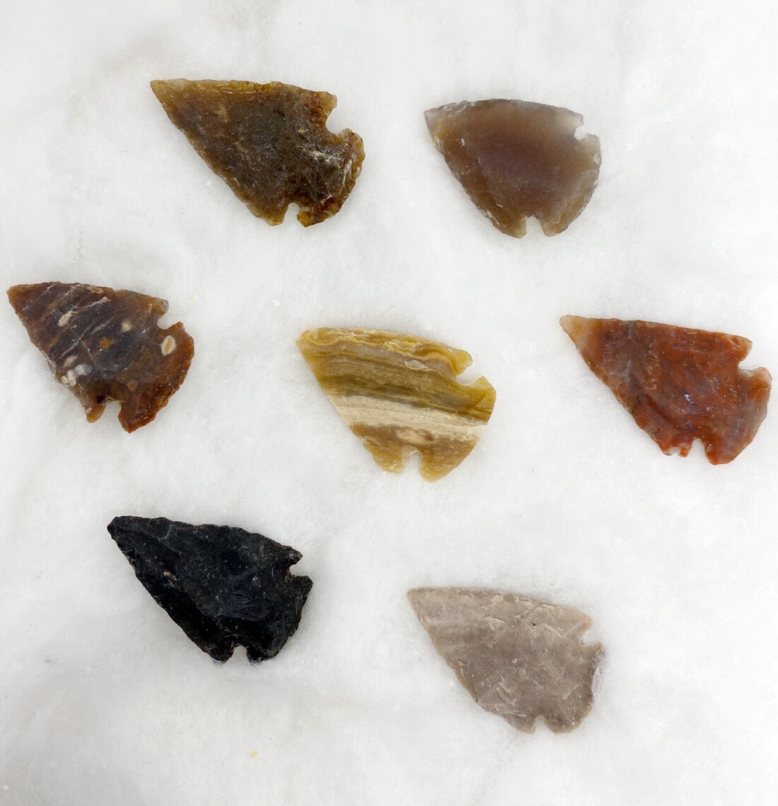 1'' Fancy Jasper Arrowhead Point Indian Agate | Etsy