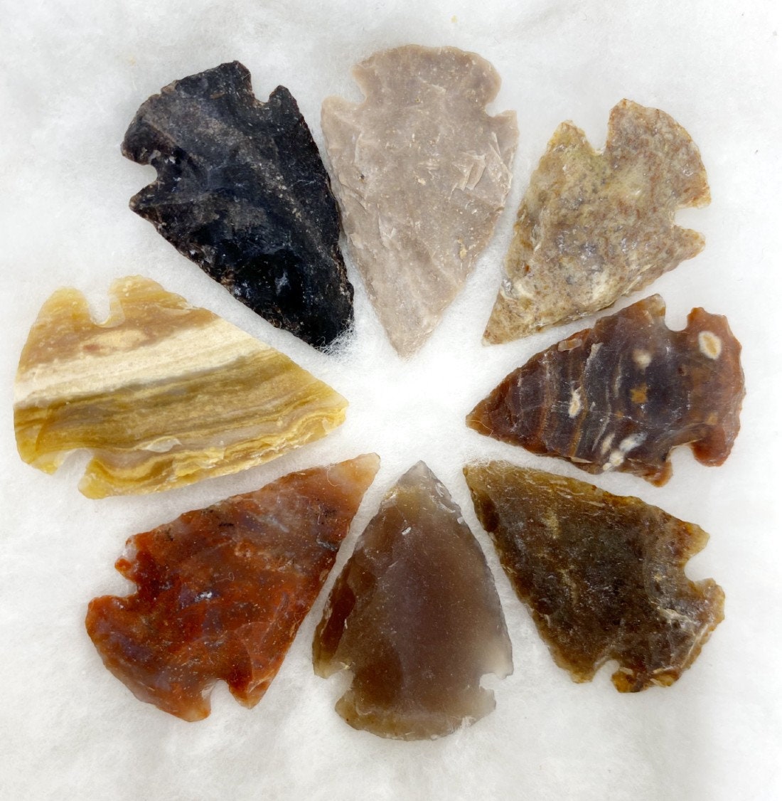 1'' Fancy Jasper Arrowhead Point Indian Agate | Etsy