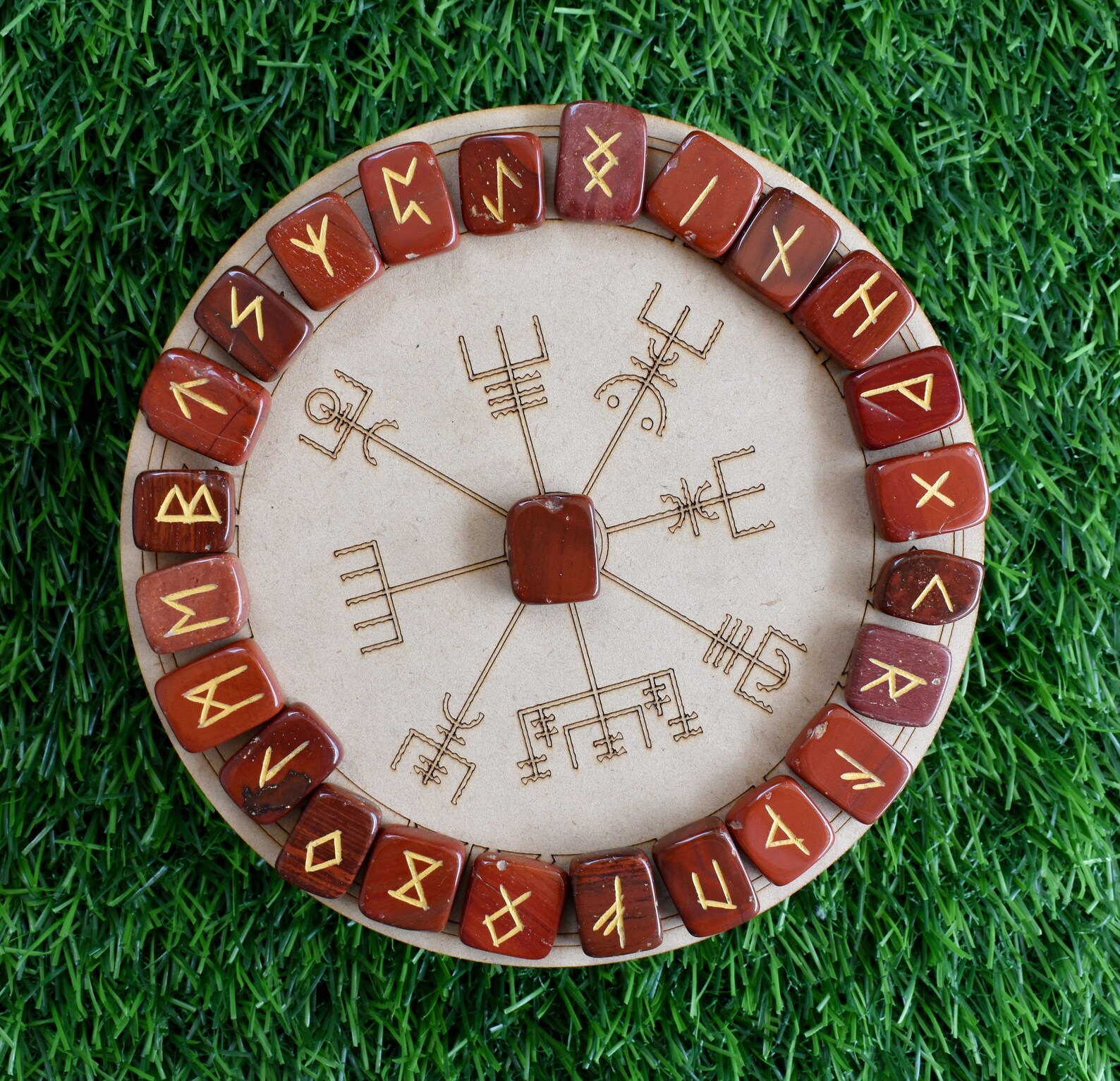 Red Jasper Rune Sets Elder Futhrak Rune Set Gemstone Runic Set Comes ...
