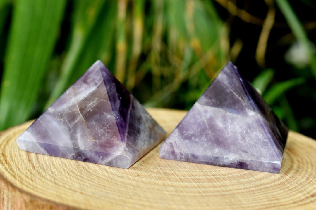 Amethyst Crystal Healing Pyramid ~ Amethyst Pyramid for Crystal Grid ...