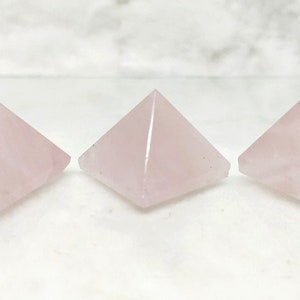 Rose Quartz Healing Pyramid Crystal Pyramid for Grid and - Etsy