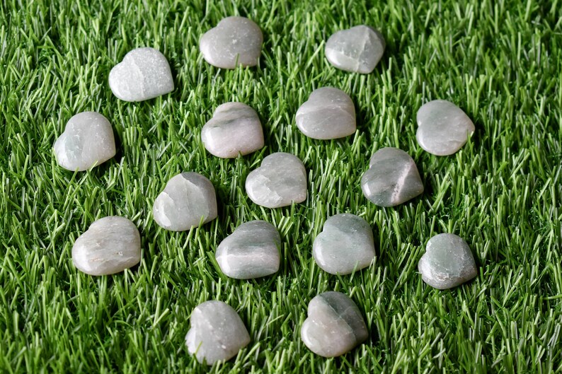Green Aventurine Puffy Mini Hearts 1 Inch Pocket Heart Mini - Etsy