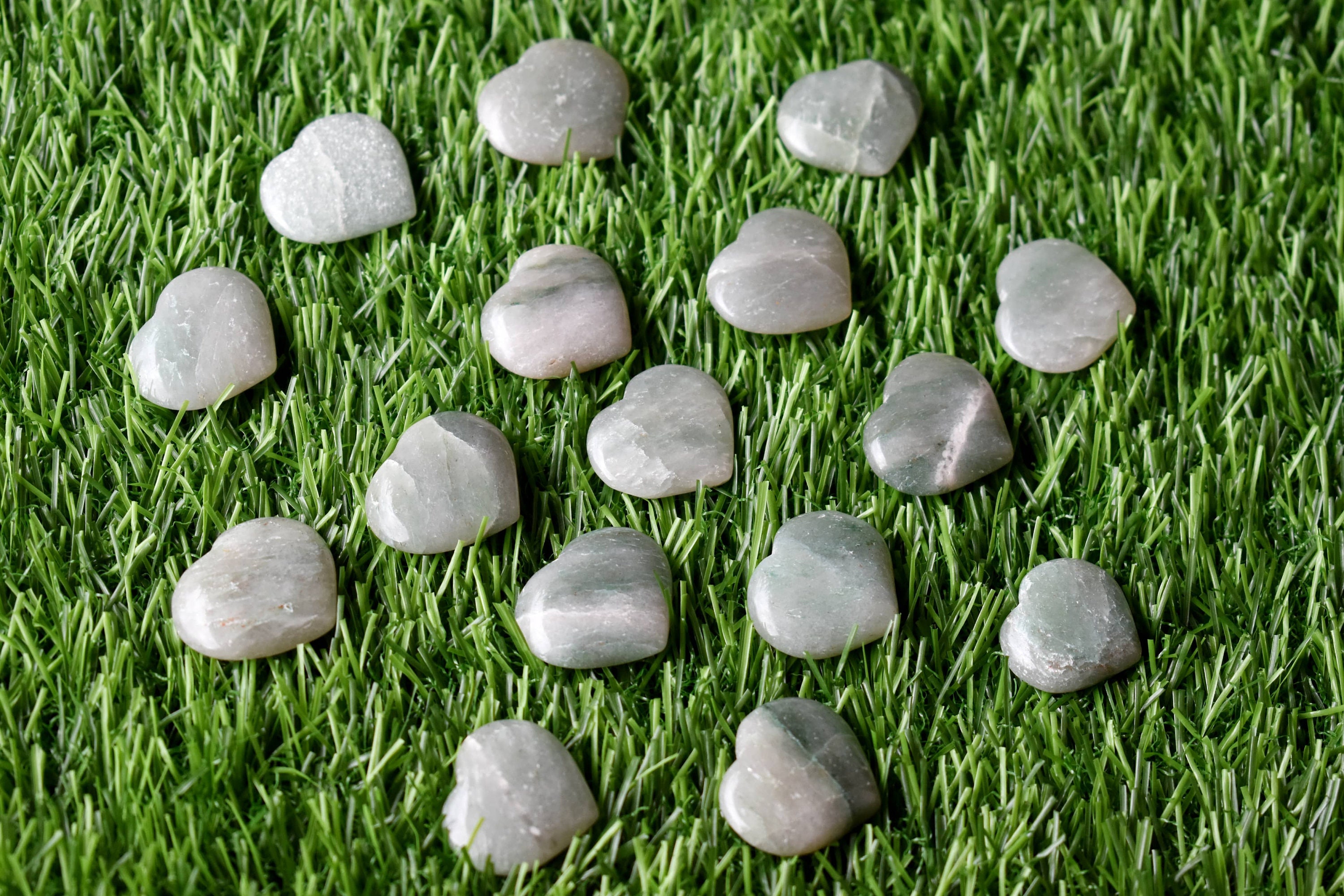 Green Aventurine Puffy Mini Hearts 1 Inch Pocket Heart Mini Puffy ...