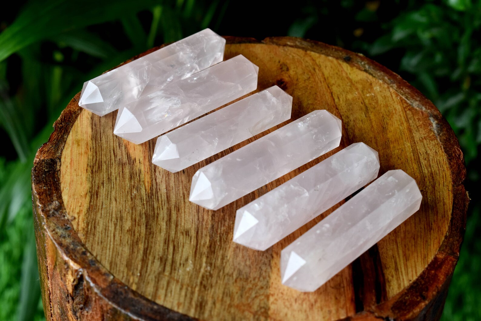 Rose Quartz Double Terminated Crystal Point Pencil Double - Etsy