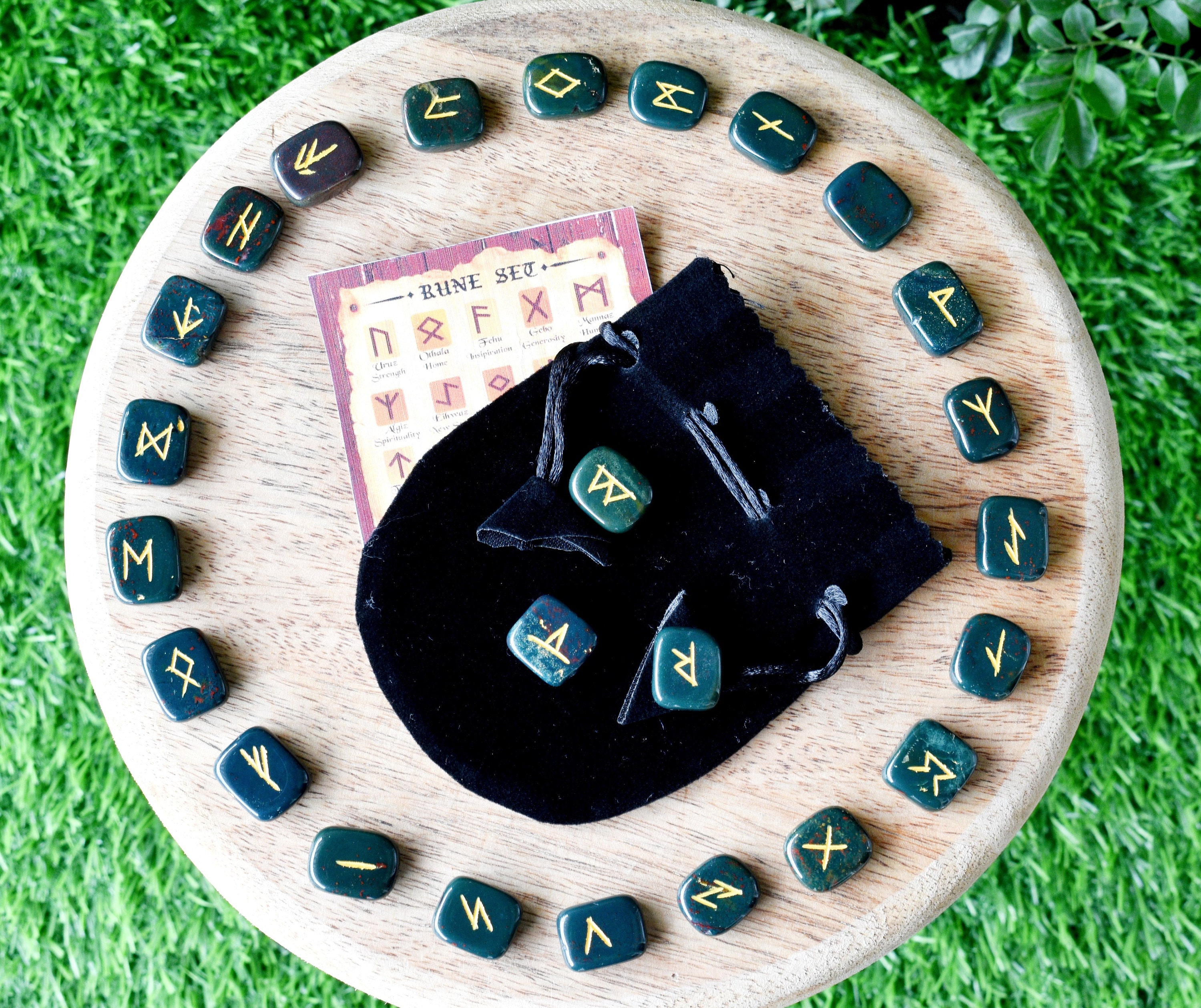 Bloodstone Rune Sets Elder Futhrak Rune Set Gemstone Runic Set - Etsy
