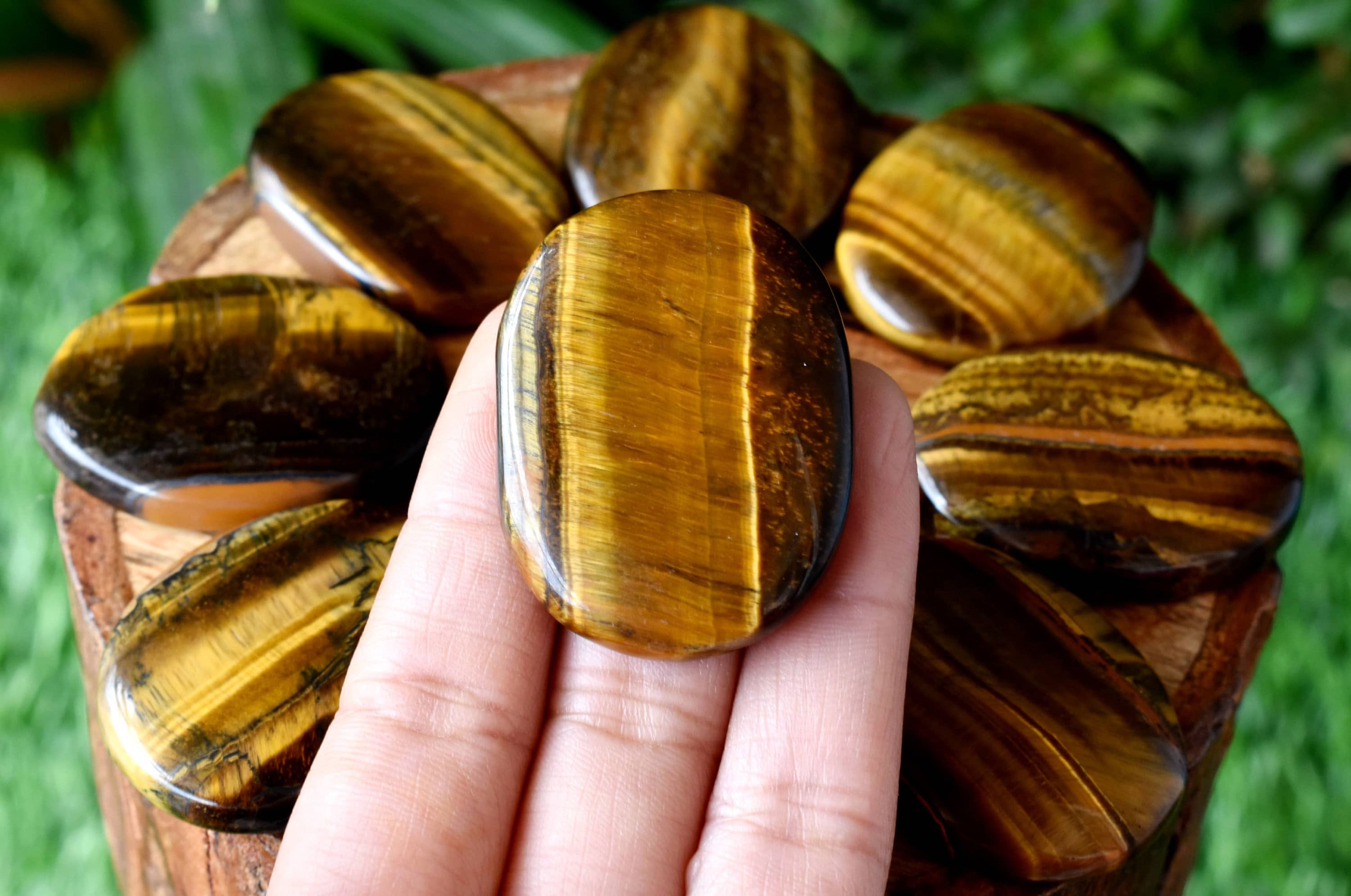 One 1 Tiger Eye Worry Stone for Crystal Healing Pocket - Etsy