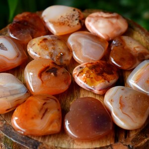 Carnelian Puffy Mini Hearts 1 Inch Pocket Heart Mini Puffy Crystal ...