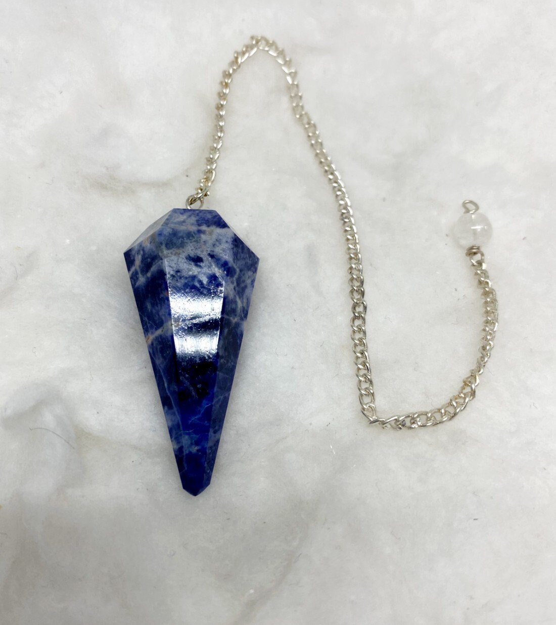 Sodalite Faceted Cone Pendulum Healing Dowsing Crystal - Etsy