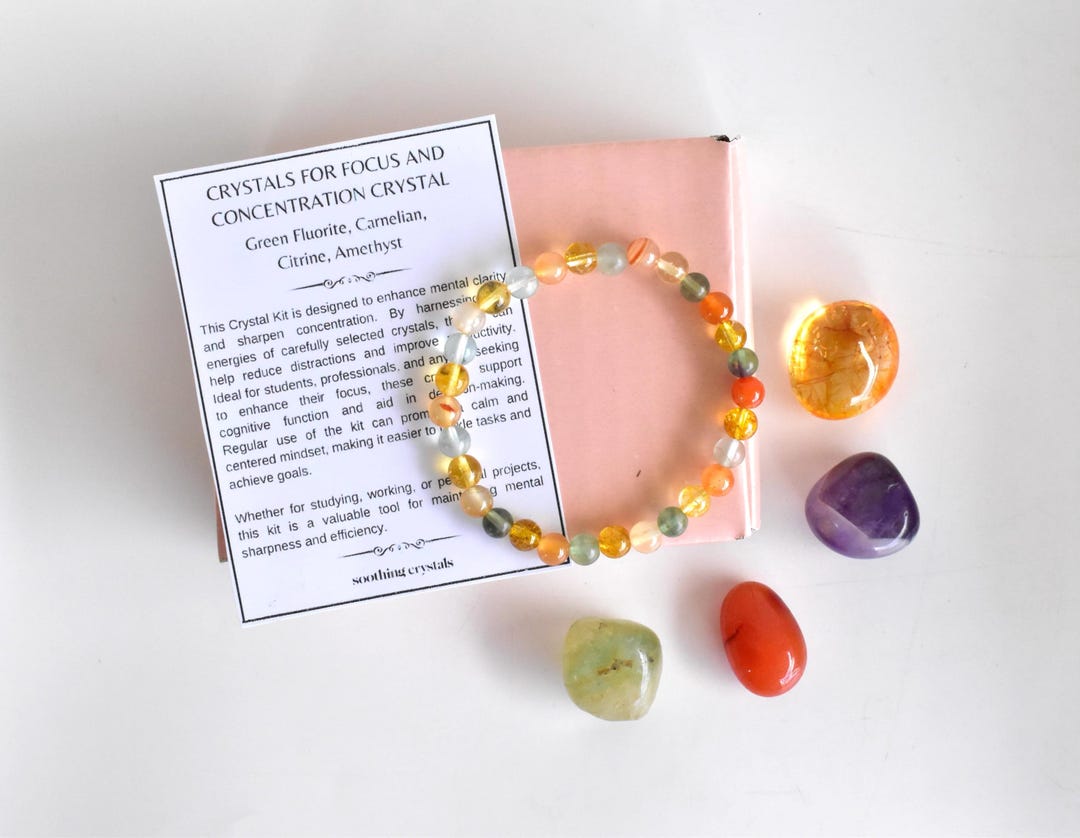 Focus and Concentration Crystal Kit | Gift Crystals | Healing Crystal ...
