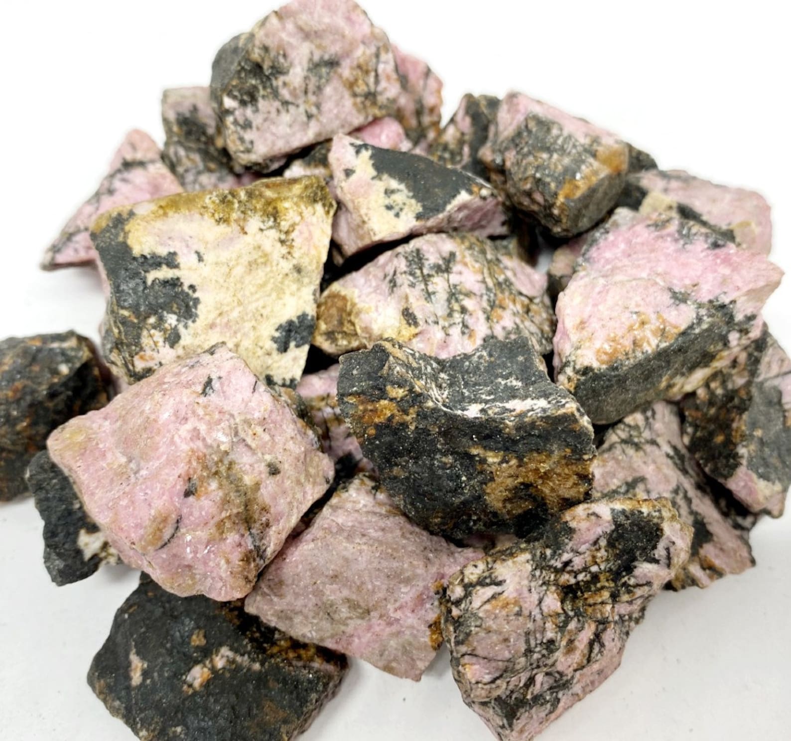 Rhodonite Rough Natural Stones 1 inch Rhodonite Raw Stones | Etsy