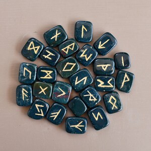 Bloodstone Rune Sets Elder Futhrak Rune Set Gemstone Runic Set Comes ...