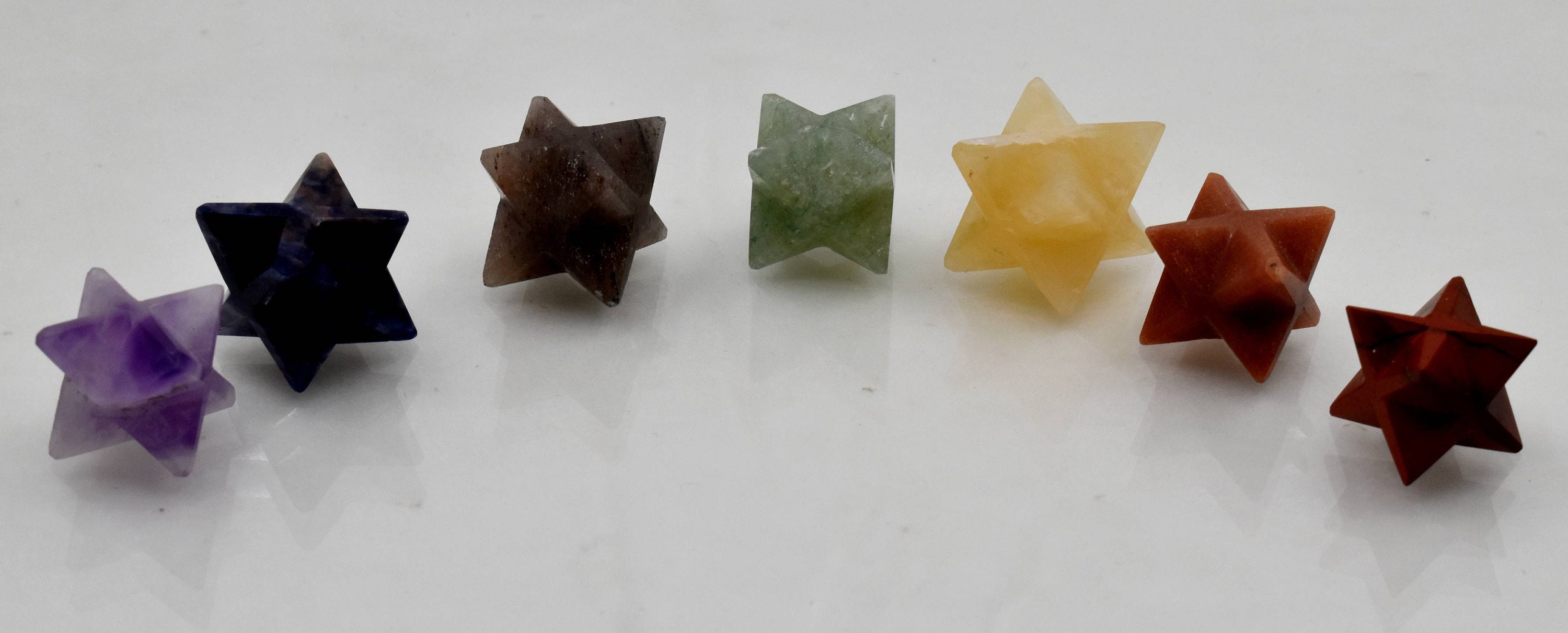 7 Chakra Merkaba Set Metaphysical Healing Crystal Merkaba - Etsy