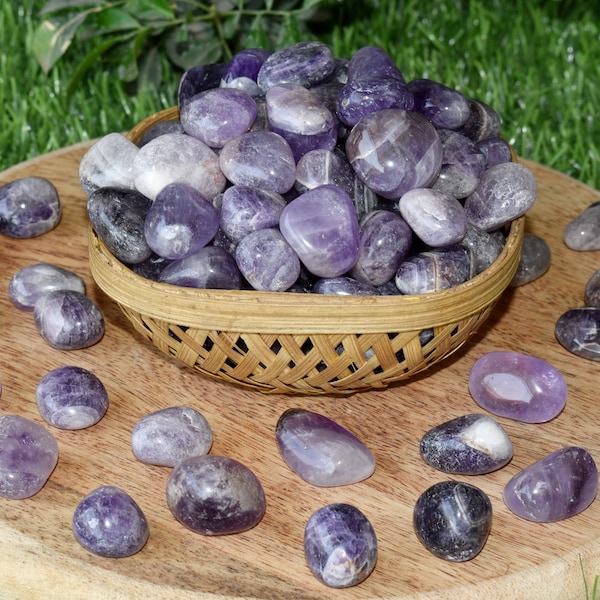 Amethyst Tumbled Stones - Etsy
