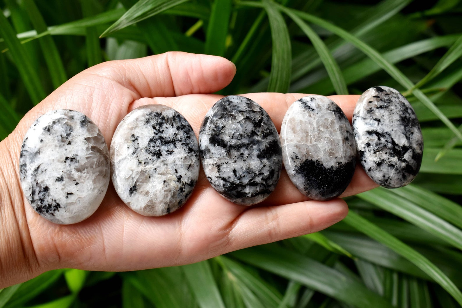 One 1 Rainbow Moonstone Worry Stone for Crystal Healing - Etsy