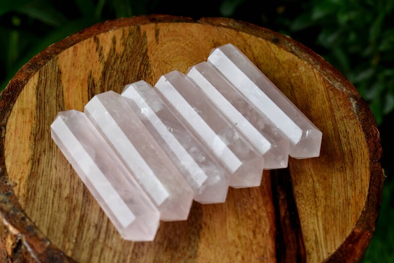 Rose Quartz Double Terminated Crystal Point Pencil Double - Etsy