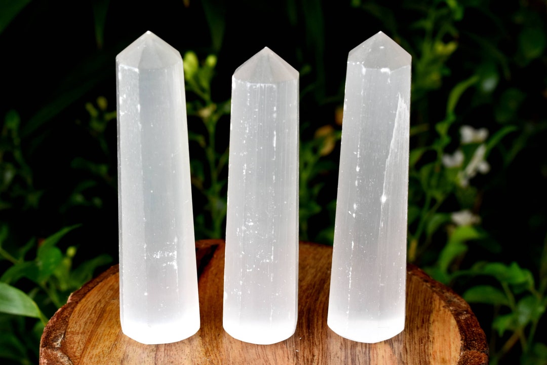 Wholesale Lot of 500g Real Selenite Crystal Towers Natural Polished ...