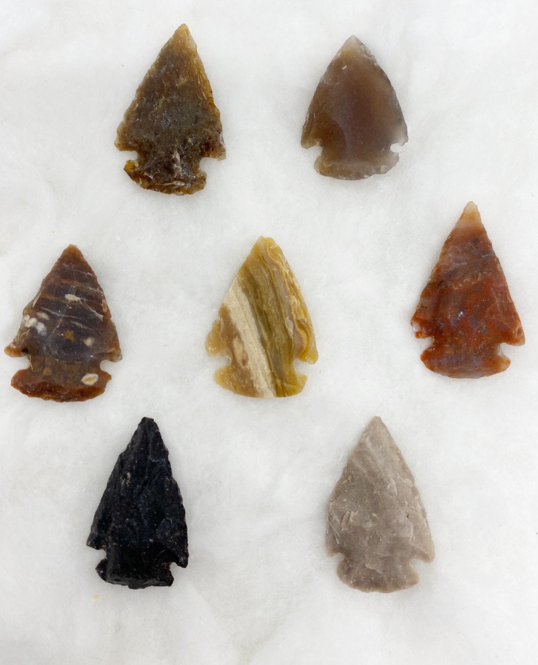 1'' Fancy Jasper Arrowhead Point Indian Agate | Etsy