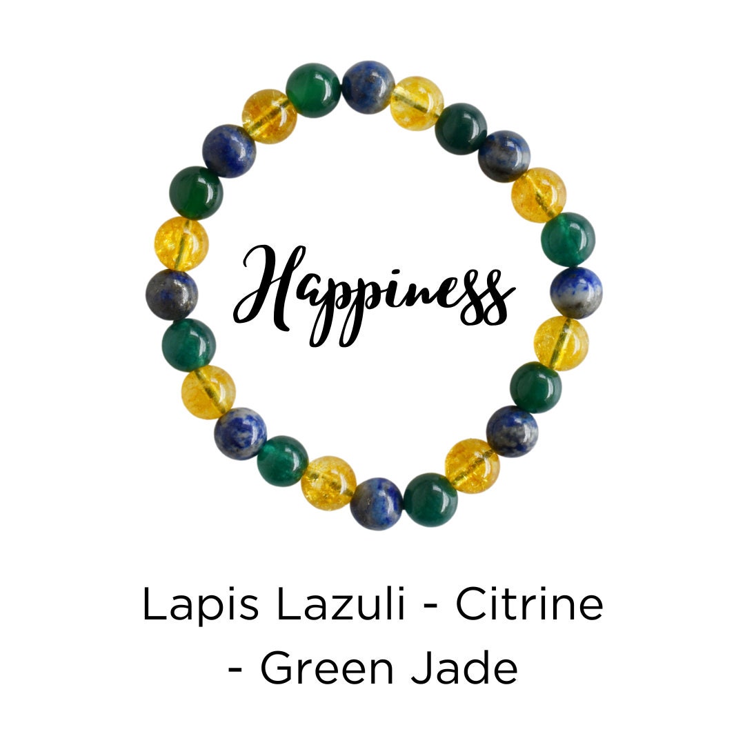Promoting HAPPINESS Bracelet Happy Stones Gift Healing Crystals for ...