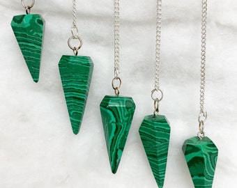 Unakite Faceted Cone Pendulum Healing Dowsing Crystal Pendulum - Etsy