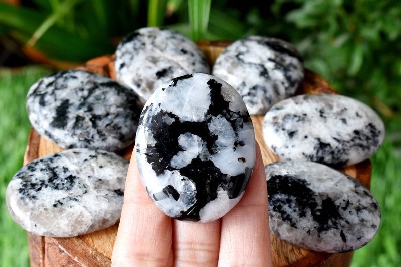 One 1 Rainbow Moonstone Worry Stone for Crystal Healing - Etsy