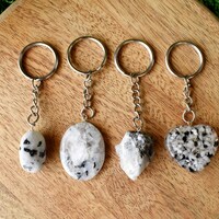 Moon Goddess Keychain With Labradorite and Moonstone - Etsy
