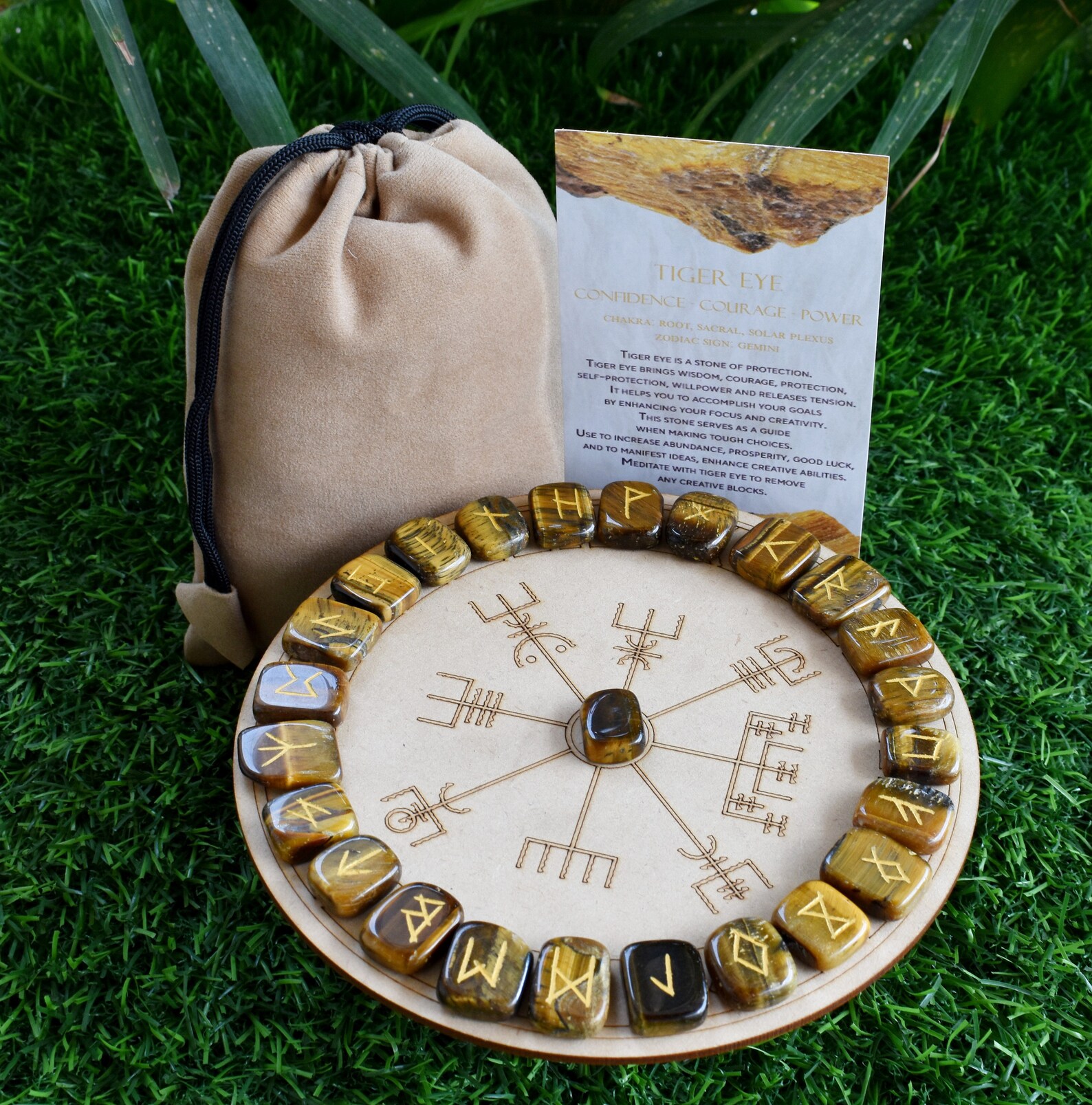 Tiger Eye Rune Sets Elder Futhrak Rune Set Gemstone Runic Set Comes ...