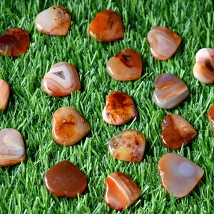 Carnelian Puffy Mini Hearts 1 Inch Pocket Heart Mini Puffy Crystal ...