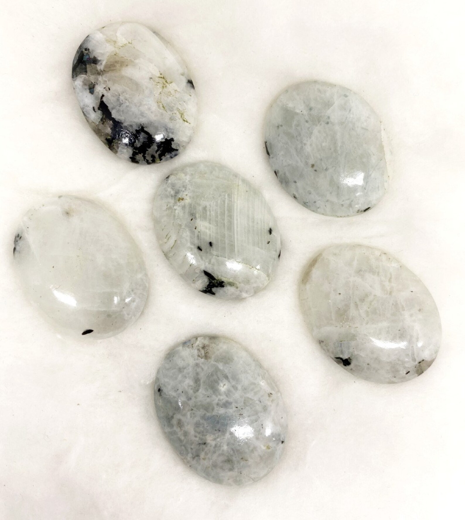 One 1 Rainbow Moonstone Worry Stone for Crystal Healing | Etsy