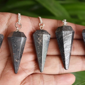 Hematite Faceted Cone Pendulum Healing Dowsing Crystal Pendulum - Etsy