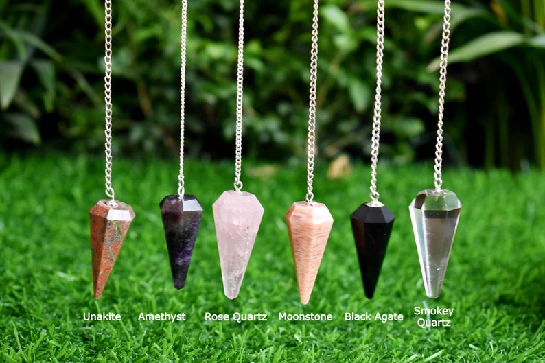 Pick One Crystal Pendulums Healing Pendant Dowsing Pointed - Etsy