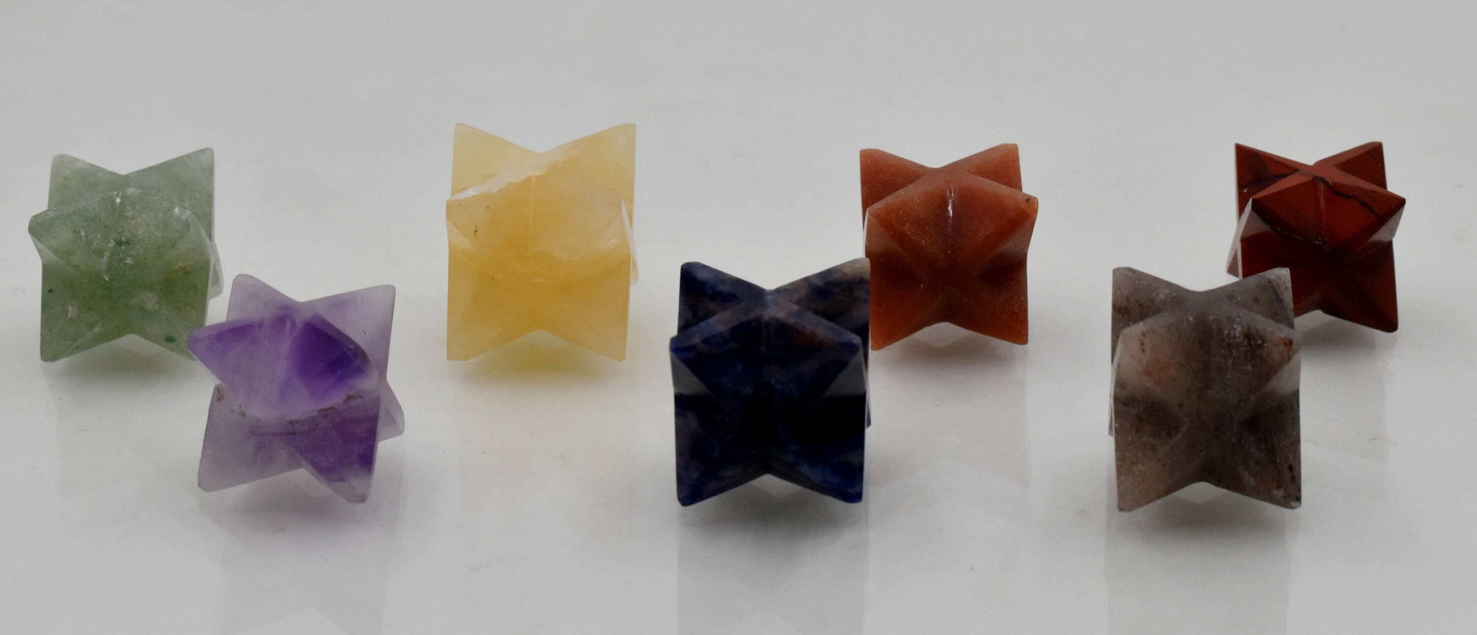 7 Chakra Merkaba Set Metaphysical Healing Crystal Merkaba | Etsy