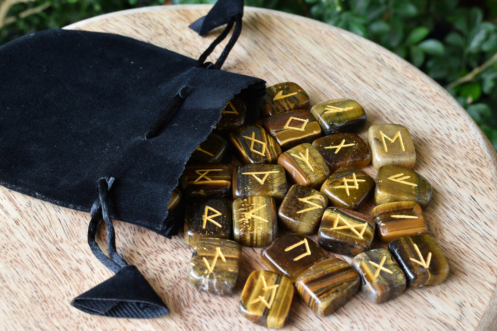 Tiger Eye Rune Sets Elder Futhrak Rune Set Gemstone Runic Set - Etsy