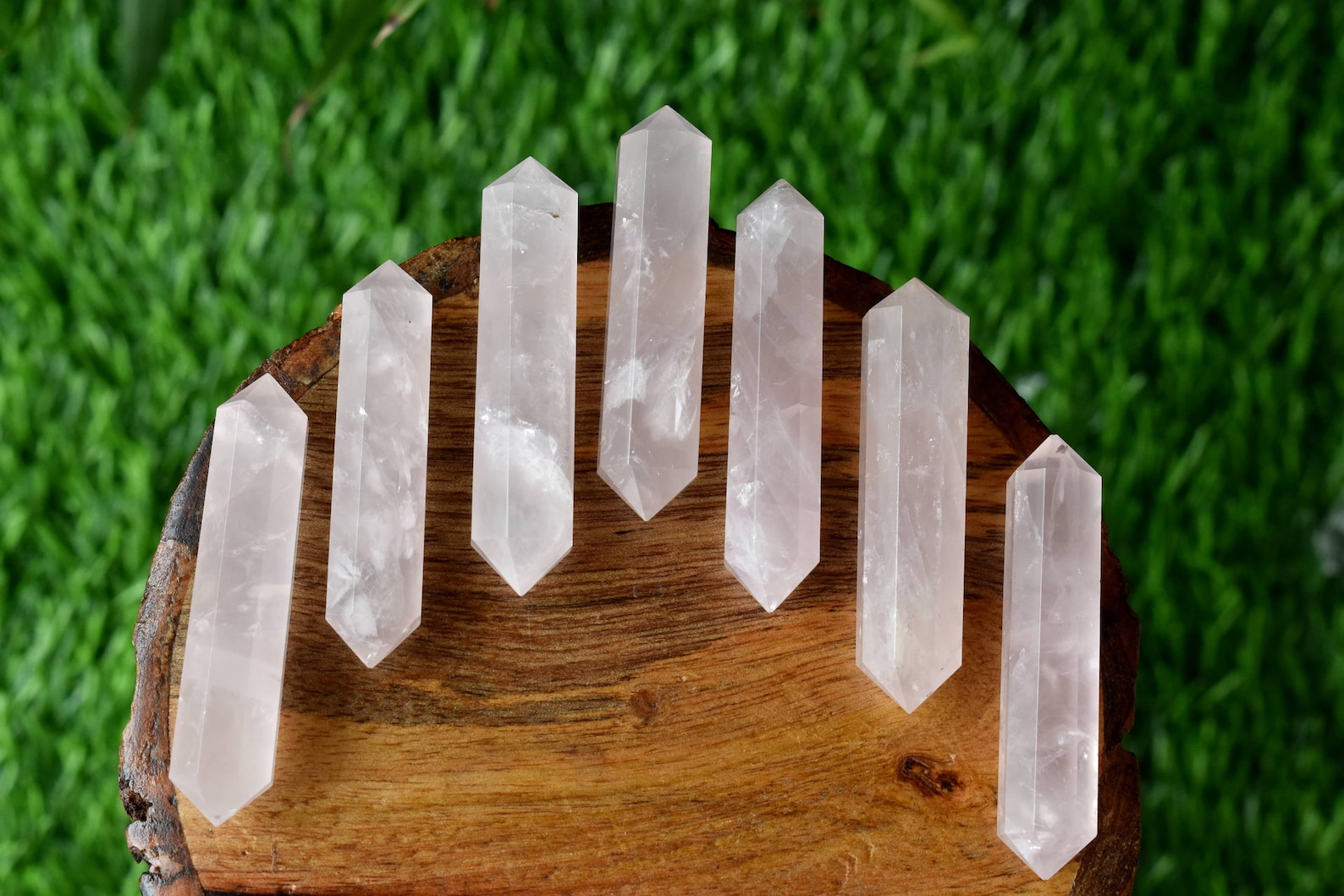 Rose Quartz Double Terminated Crystal Point Pencil Double - Etsy