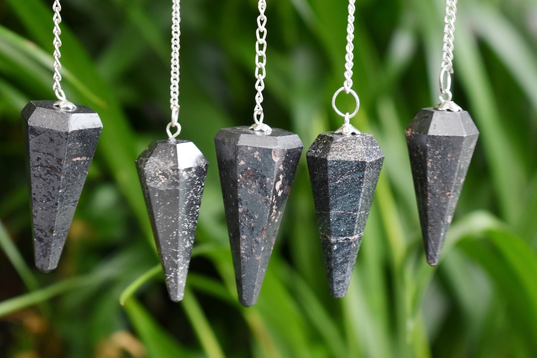 Hematite Faceted Cone Pendulum Healing Dowsing Crystal Pendulum - Etsy
