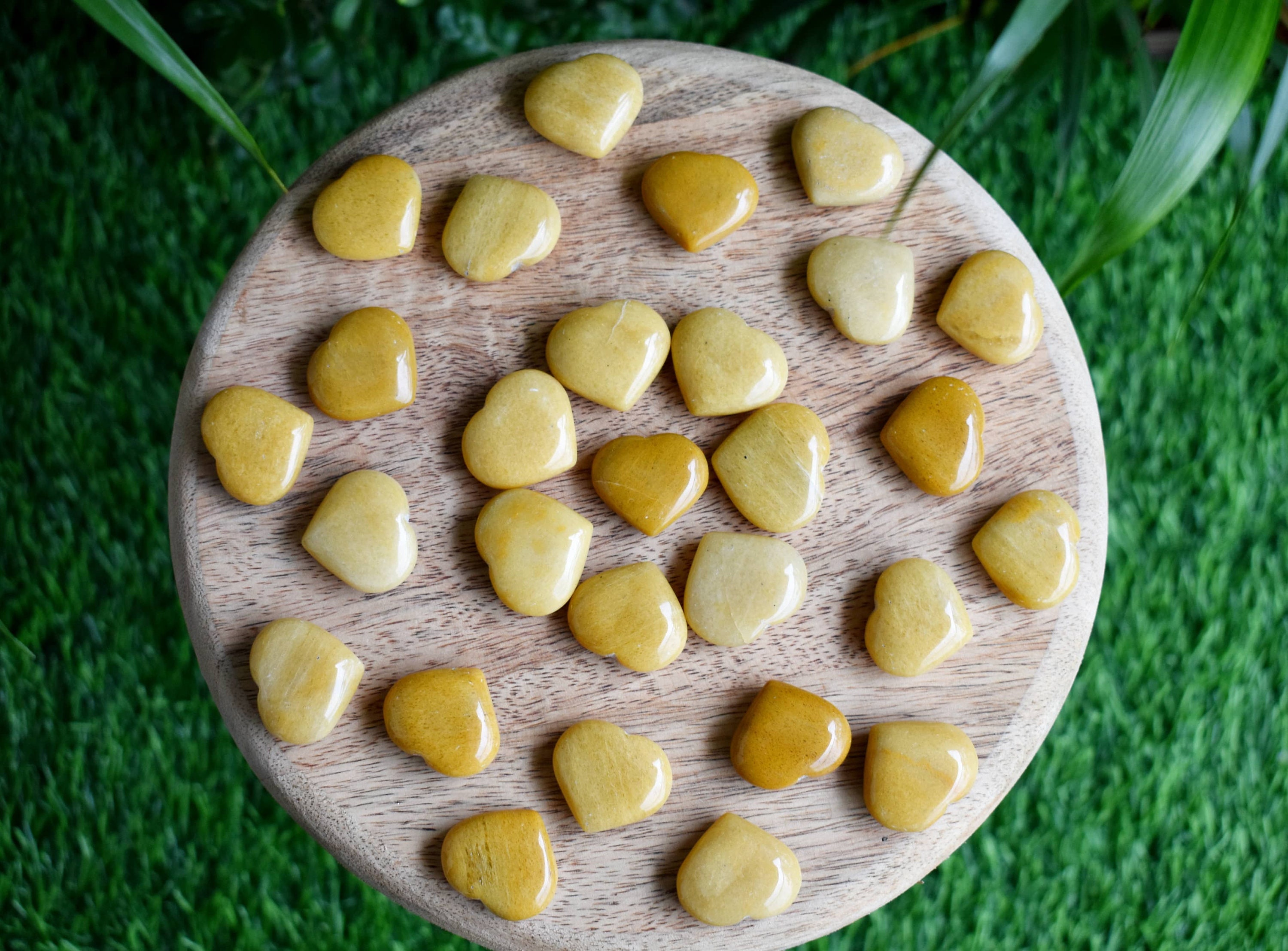 Yellow Aventurine Puffy Mini Hearts 1 Inch Pocket Heart Mini - Etsy