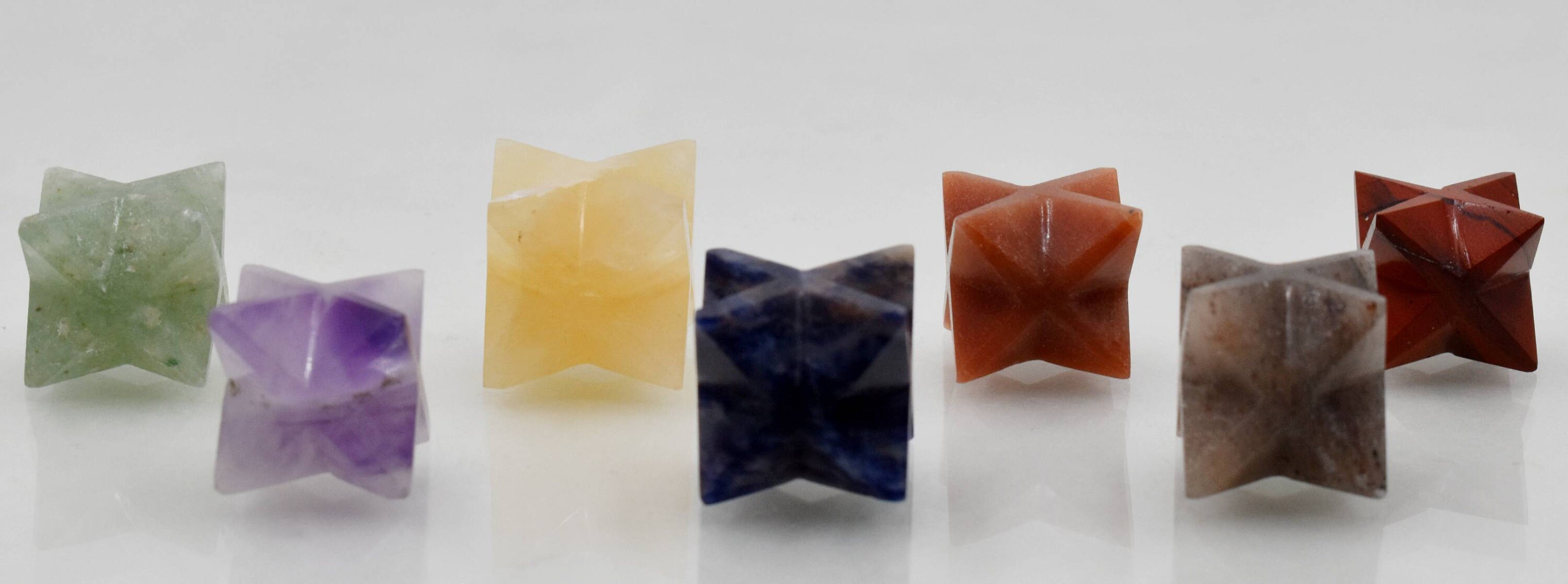 7 Chakra Merkaba Set Metaphysical Healing Crystal Merkaba | Etsy