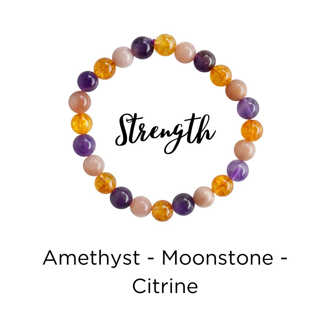 Enhances STRENGTH Bracelet, Strength Crystals Bracelet, Strength Stones ...