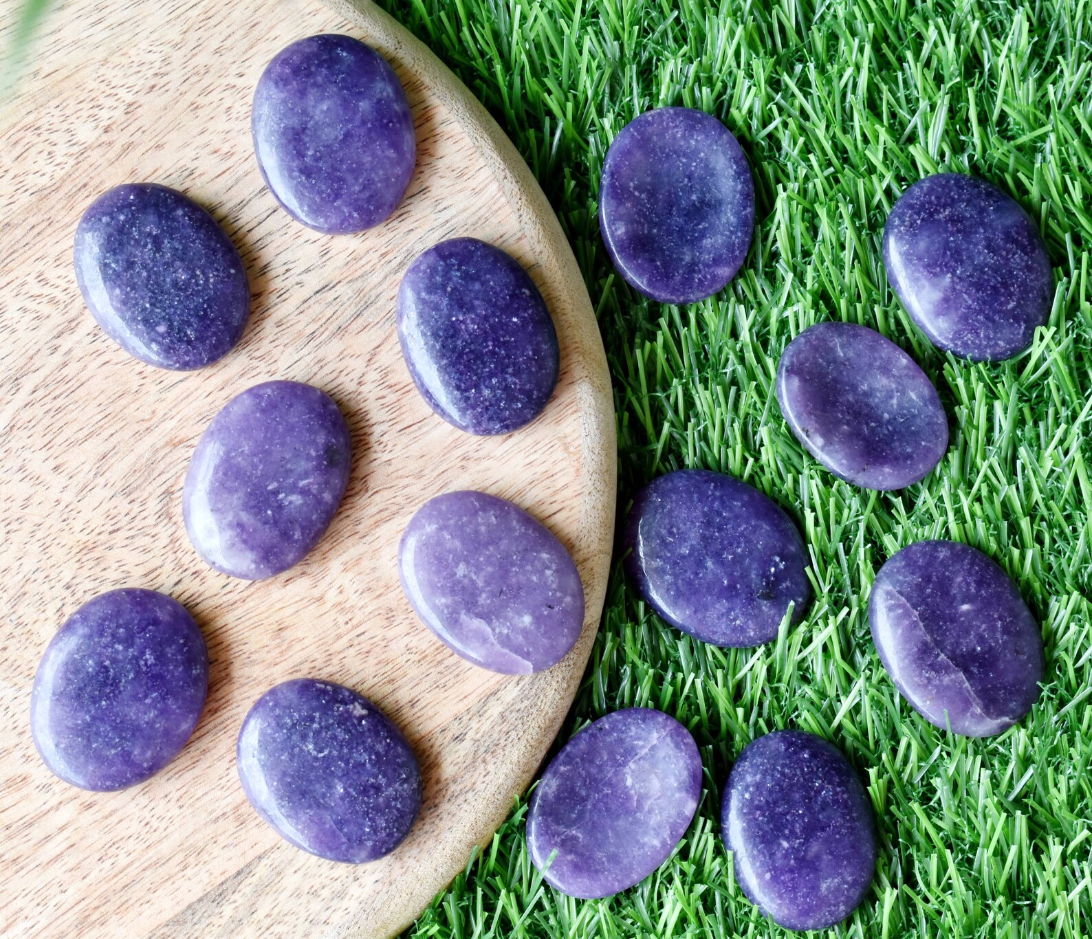 One 1 Lepidolite Worry Stone for Crystal Healing Pocket - Etsy