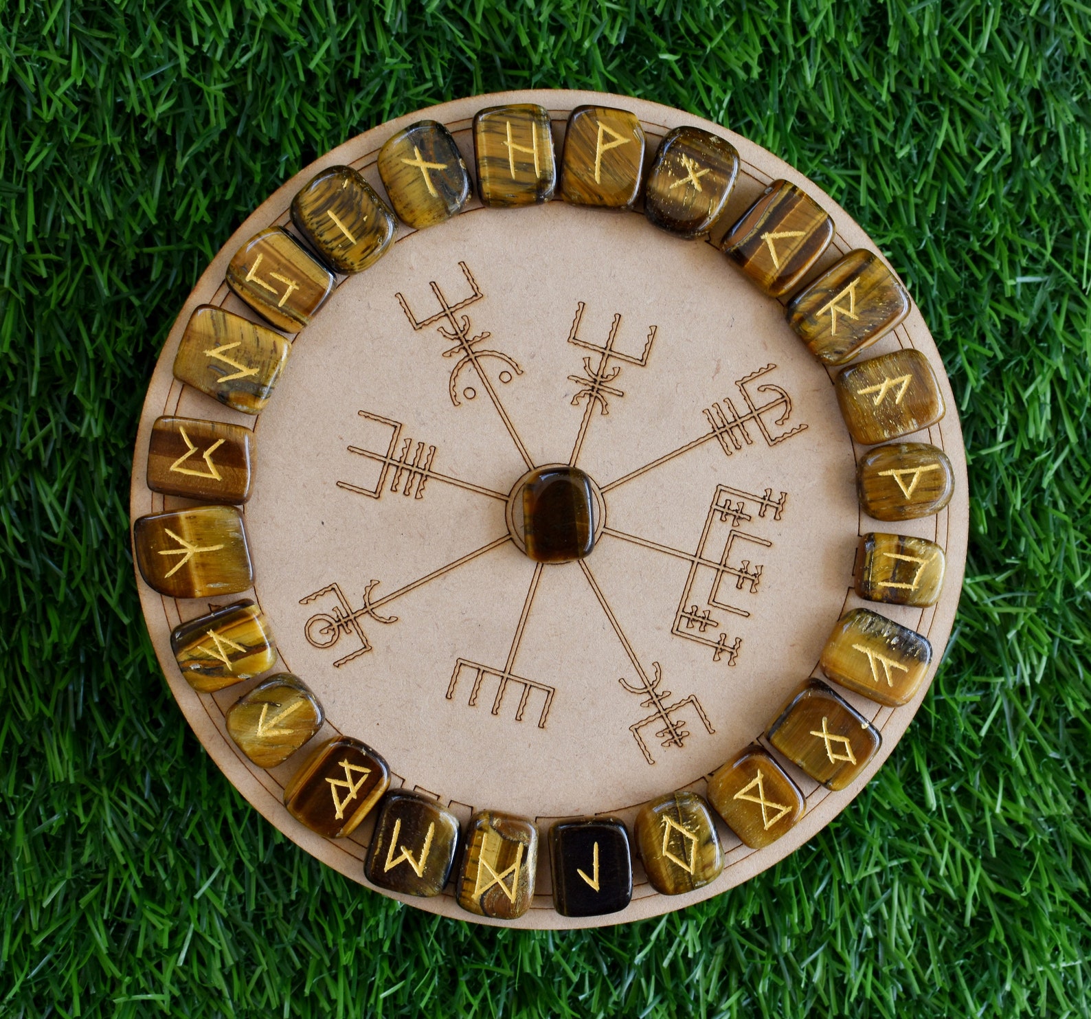 Tiger Eye Rune Sets Elder Futhrak Rune Set Gemstone Runic Set Comes ...