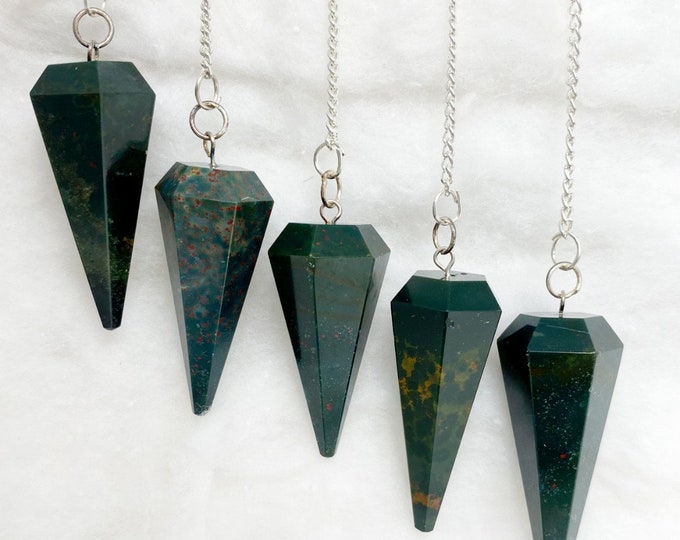 Grey Agate Faceted Cone Pendulum Healing Dowsing Crystal | Etsy