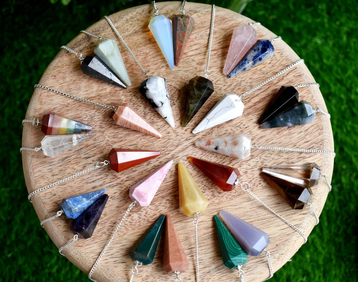 Pick One Crystal Pendulums Healing Pendant Dowsing Pointed - Etsy