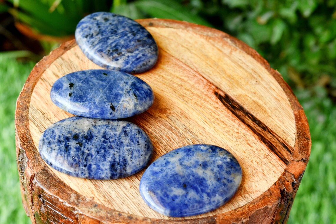 One 1 Sodalite Worry Stone for Crystal Healing Pocket Palm - Etsy