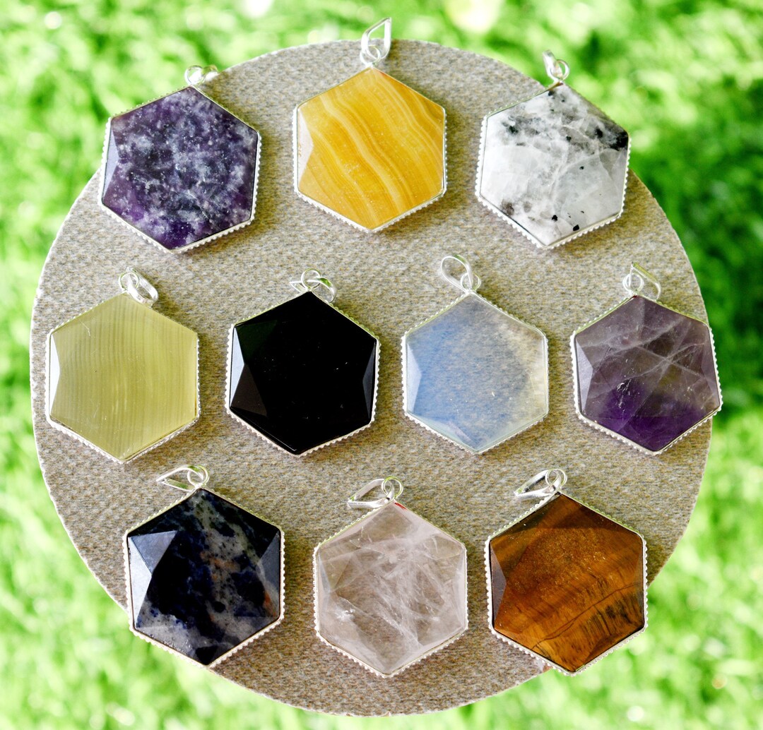 Pick One Wholesale Pack of 10pcs Genuine Gemstone Pendants With Chain ...